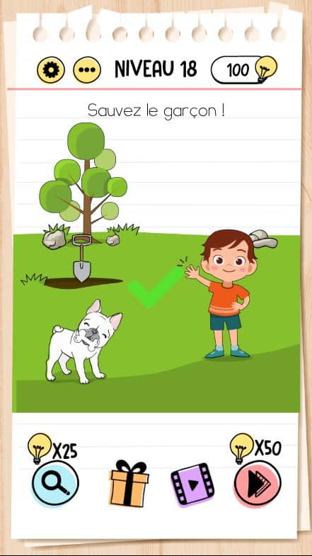 solution Brain Test Niveau 18 - android & iphone