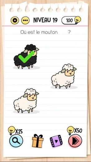 solution Brain Test Niveau 19 - android & iphone