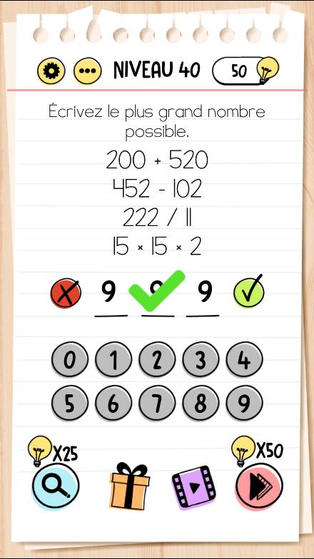 solution Brain Test Niveau 40 - android & iphone