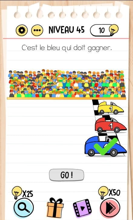 solution Brain Test Niveau 45 - android & iphone