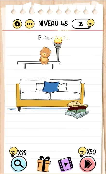 solution Brain Test Niveau 48 - android & iphone