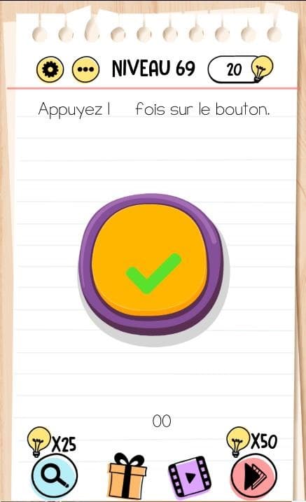 solution Brain Test niveau 69 - android & iphone